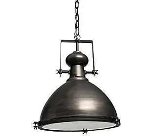 HOMEROOTS Industrial Gray Metal Hanging Pendant Light - One-color