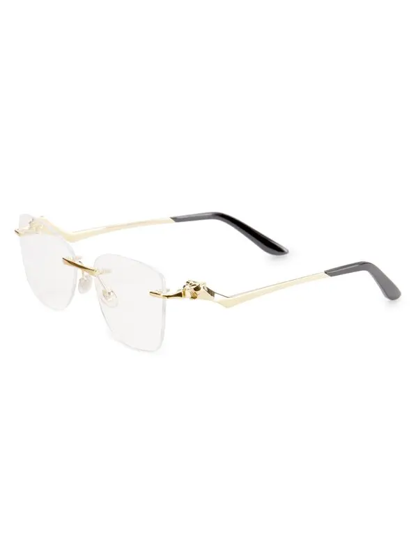 Cartier 57mm Rimless Cat-eye Eyeglasses
