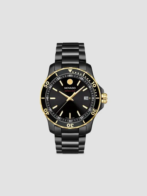 Movado Series 800 Stainless Steel Watch - Black