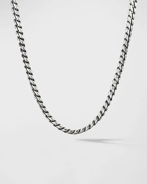 David Yurman 8mm Curb Chain Necklace - Silver