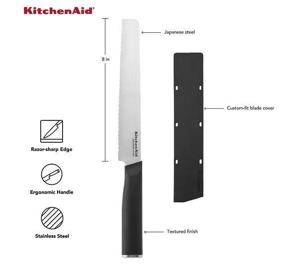 KITCHENAID Classic 8' Bread Knife With Sheath