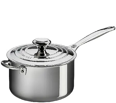 LE CREUSET Stainless Steel 4-qt Saucepan With Li D - Silver