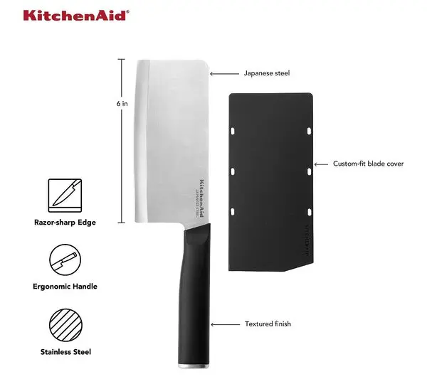 KITCHENAID Classic 6' Cleaver With Sheath