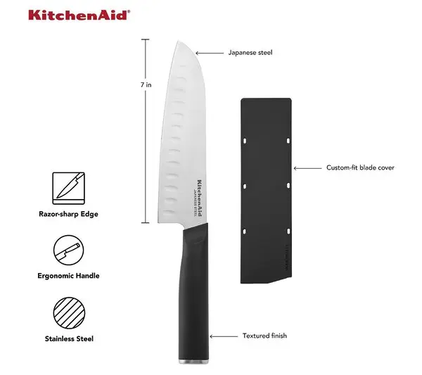 KITCHENAID Classic 7' Santoku Knife With Sheath