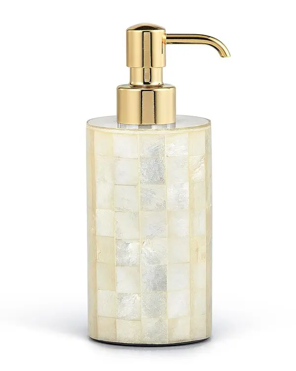 LABRAZEL Capiz Brush Holder - Ivory/gold
