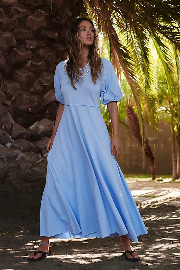 Free People Brentwood Maxi Dress - Windsurfer