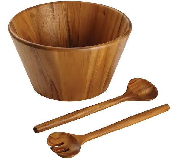 ANOLON Pantryware 3-piece Teak Wood Salad Servi Ng Set - One-color