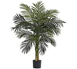 NEARLY NATURAL 4' Golden Cane Palm Tree By - One-color
