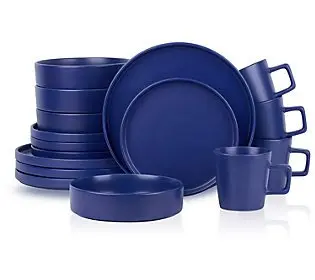 STONE + LAIN Cleo 16-piece Stoneware Dinnerware Set - One-color