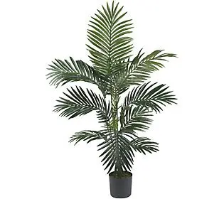 NEARLY NATURAL 4' Kentia Palm Silk Tree By - One-color