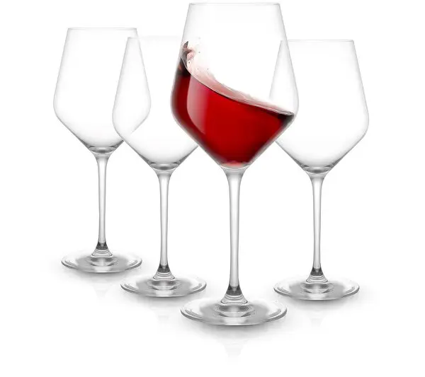 JOYJOLT Set Of 4 17oz Layla Crystal Red Wine Gl Sses - One-color