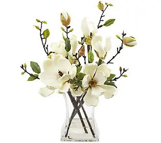 NEARLY NATURAL Magnolia Arrangement With Vase Nearly Natura L - One-color