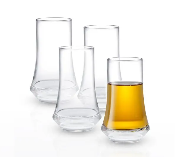 JOYJOLT Set Of Four 2.5-oz Cosmos Crystal Shot Glasses - One-color