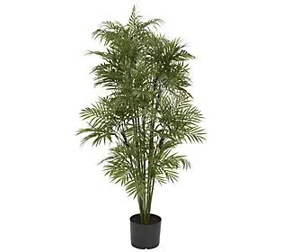 NEARLY NATURAL 4' Plastic Parlor Palm Tree By - One-color