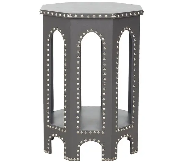 SAFAVIEH Nara End Table Silver Nail Heads - One-color