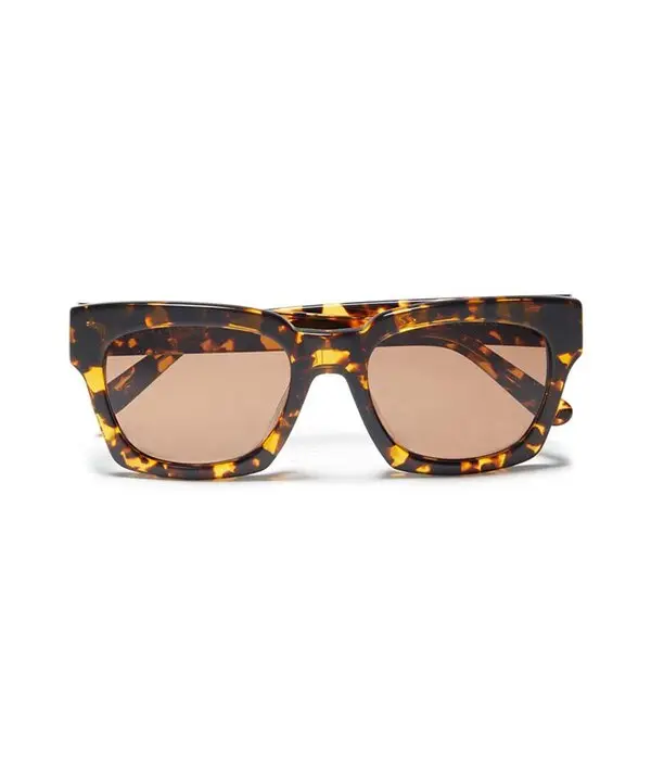 GANNI - Alice Square-Frame Tortoiseshell Acetate Sunglasses