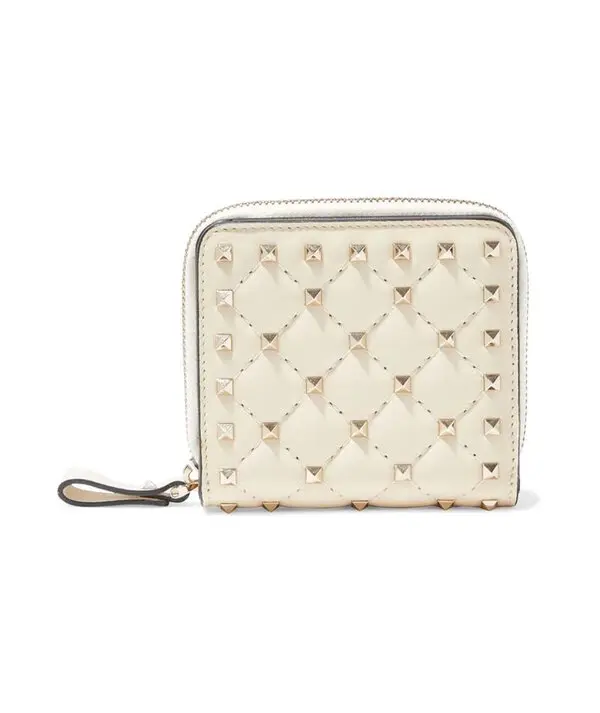 Valentino Garavani - Rockstud Spike Quilted Leather Wallet