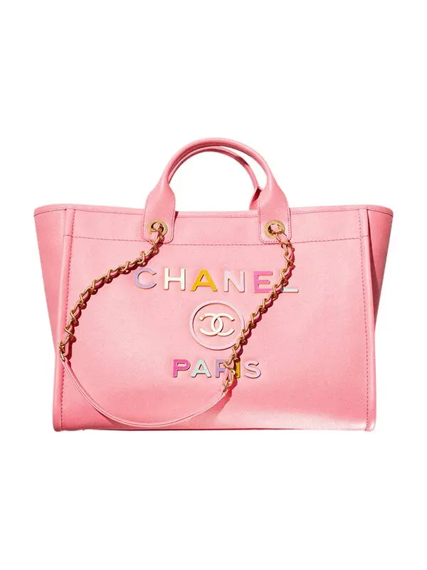Chanel Coral Pink Large Shopping Bag