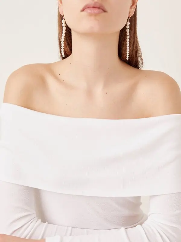 Mateo Graduated 14k Gold & Pearl Danglers Earrings
