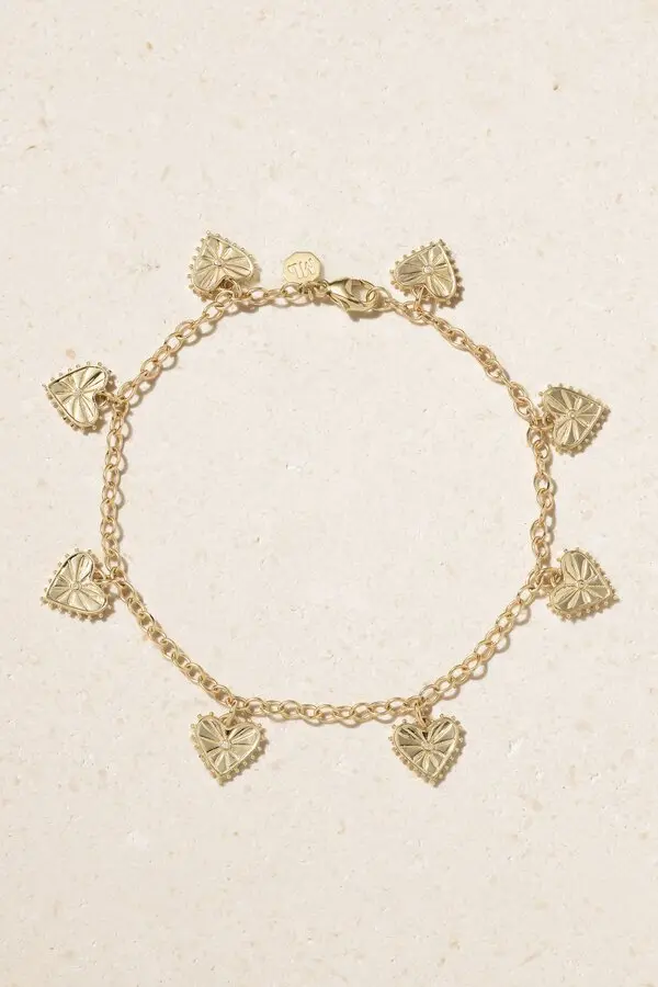 MARLO LAZ Agape 14-karat Diamond Anklet