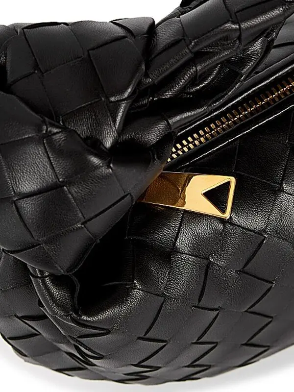 Bottega Veneta Jodie Intrecciato Mini Black Leather Top Handle Bag