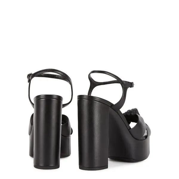 Saint Laurent Bianca 130 Leather Platform Sandals