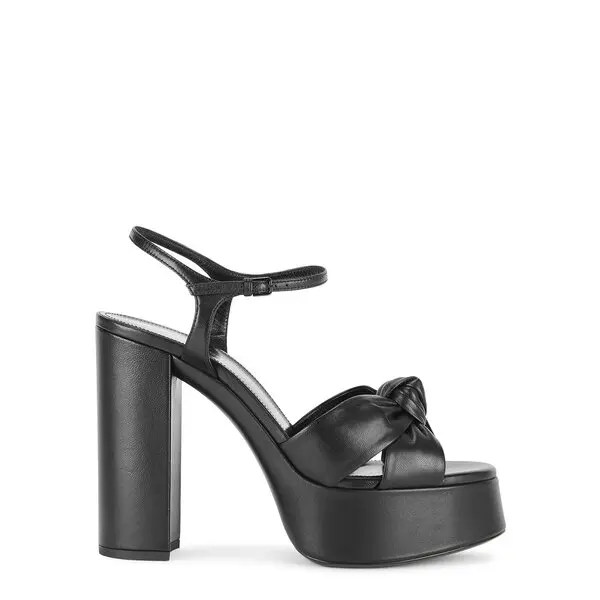 Saint Laurent Bianca 130 Leather Platform Sandals