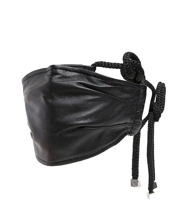 CANDICE CUOCO Leather And Cord Face Covering