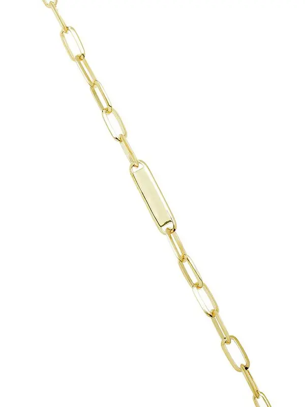 Lizzie Mandler Nameplate Graduated Knife Edge Oval Link Chain Necklace
