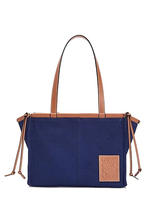 Loewe X Paula's Ibiza Cushion Small Navy Canvas Tote