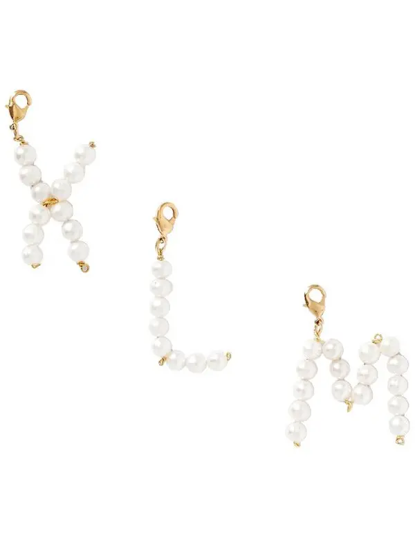 Timeless Pearly Letter Gold-tone Pearl Pendant