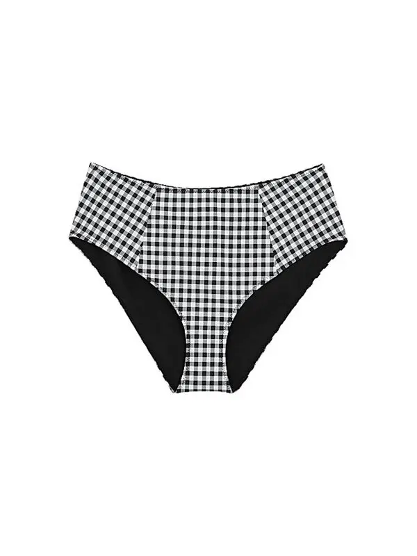 GANNI Checked Bikini Briefs