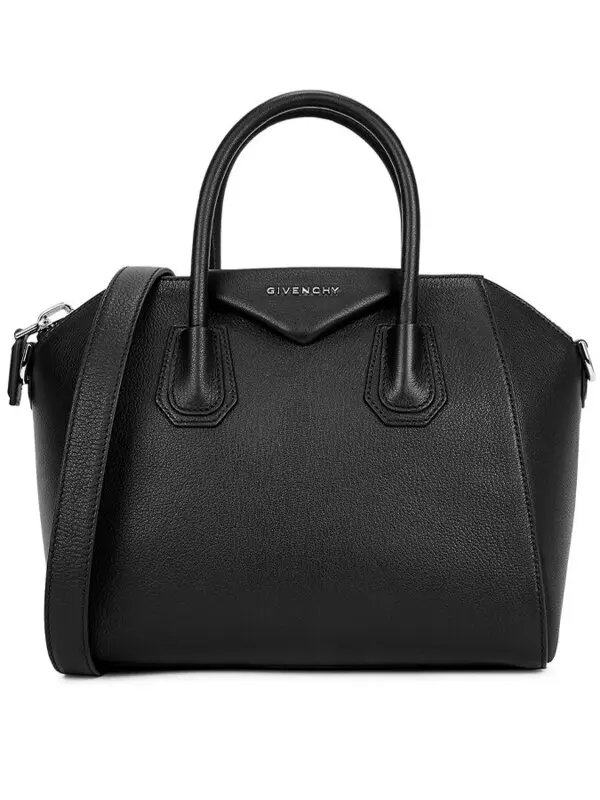 Givenchy Antigona Small Black Leather Top Handle Bag
