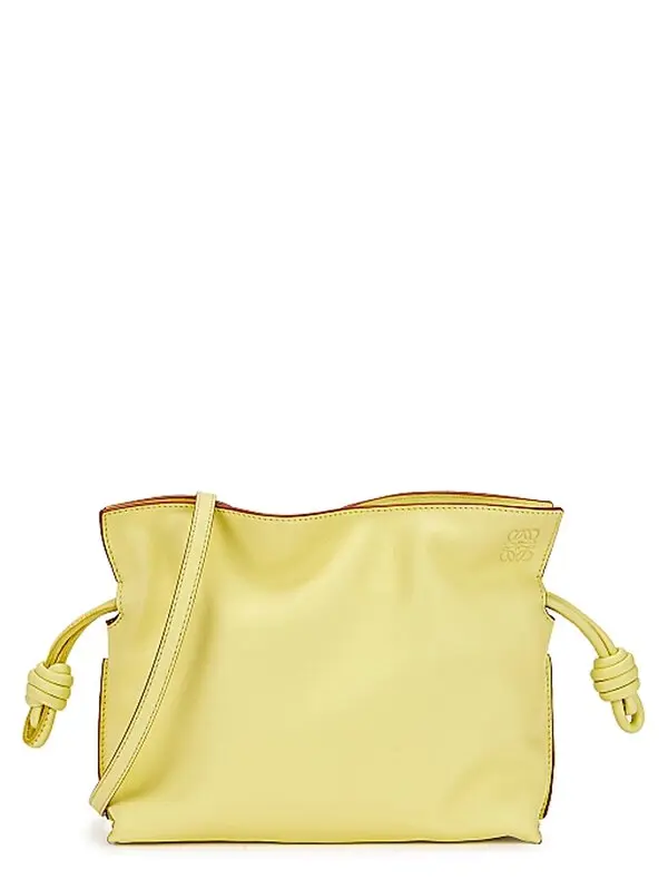 Loewe Flamenco Mini Pale Yellow Leather Clutch