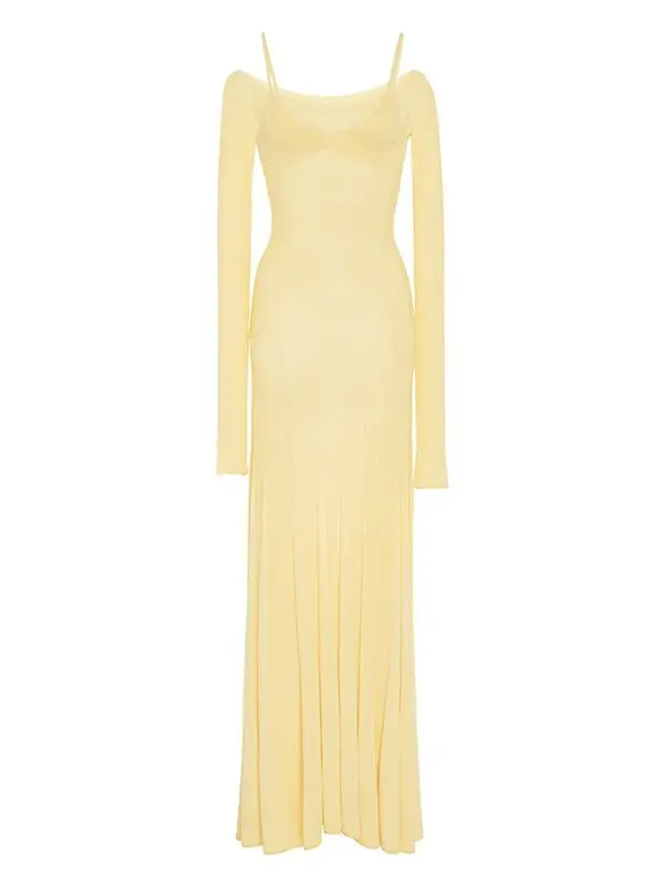 Jacquemus Off-the-shoulder Jersey Maxi Dress