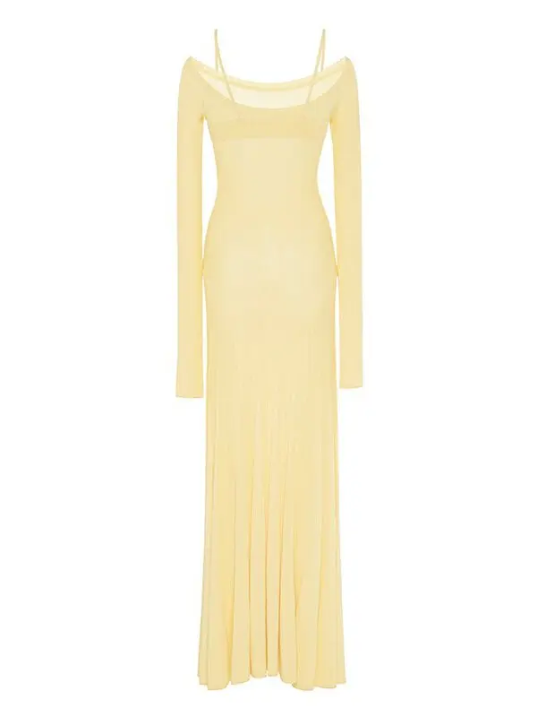 Jacquemus Off-the-shoulder Jersey Maxi Dress