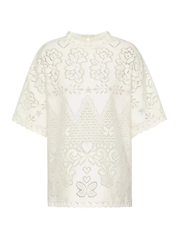 Valentino Garavani Pointelle Cotton Top