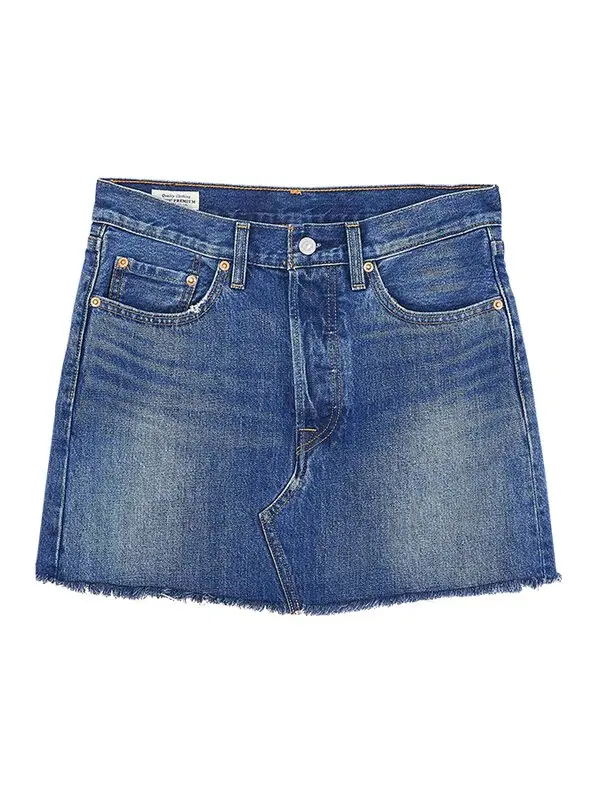 Farm Rio Levi's Deconstructed Mini Skirt