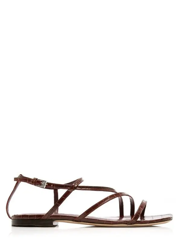 Staud Gitane Croc-effect Leather Sandals
