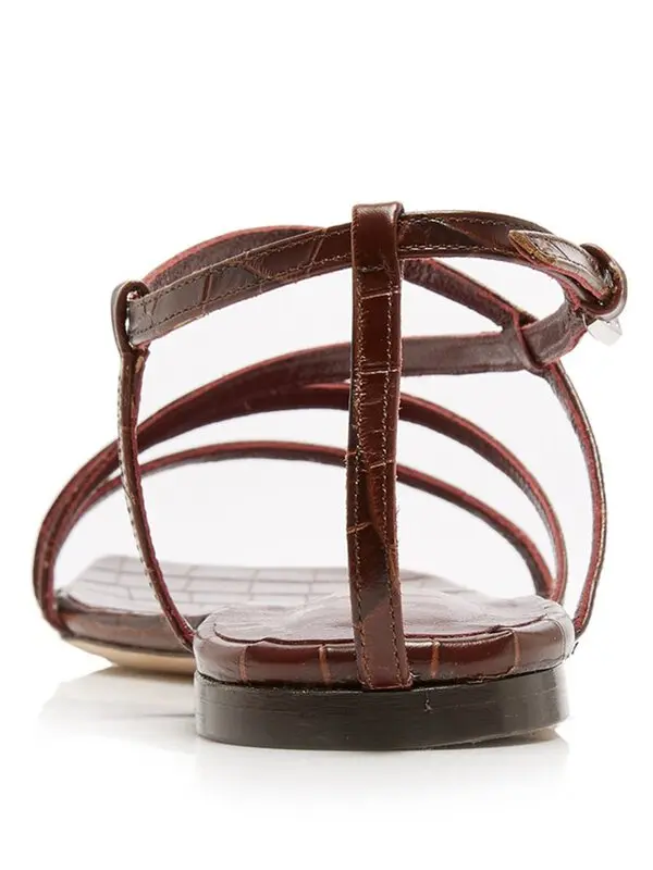 Staud Gitane Croc-effect Leather Sandals
