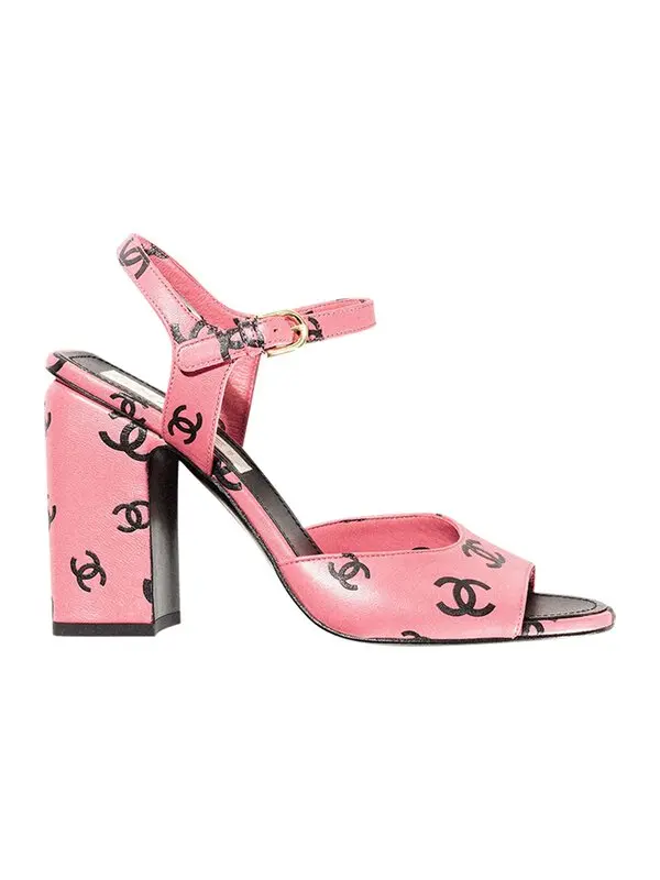 Chanel Printed Lambskin Sandals