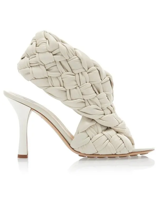 Bottega Veneta Braided Leather Wrap Sandals