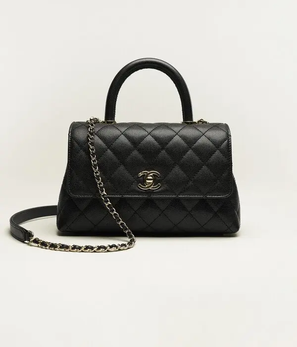 Chanel Flap Bag With Top Handle - Black