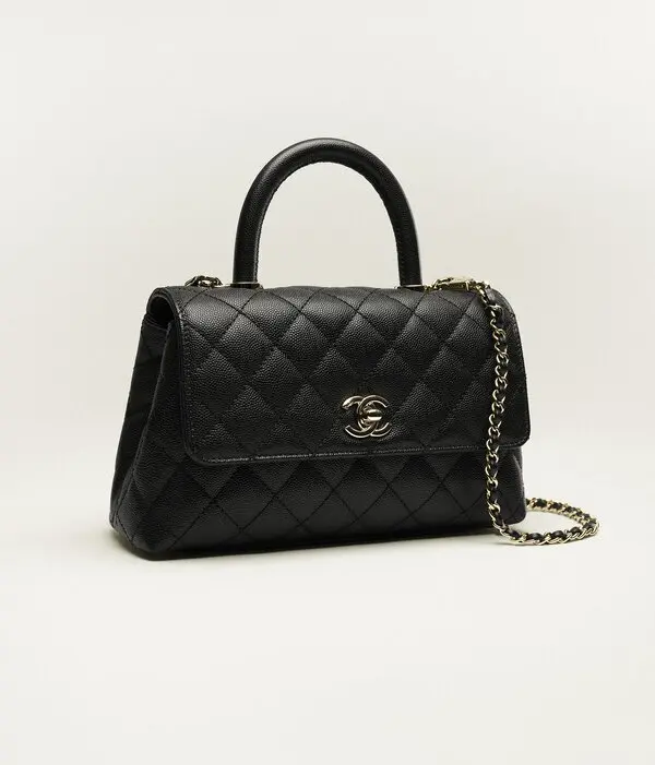 Chanel Flap Bag With Top Handle - Black