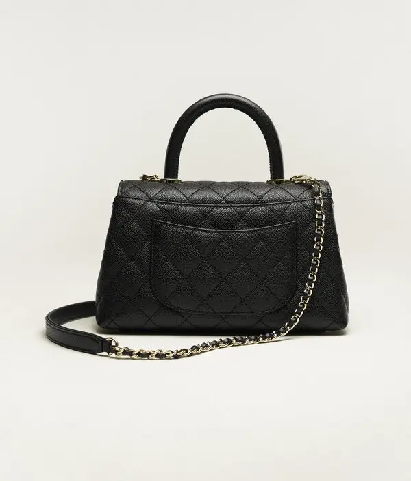 Chanel Flap Bag With Top Handle - Black