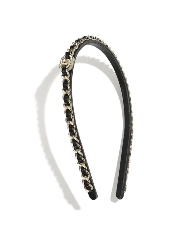 Chanel Metal & Lambskin Headband