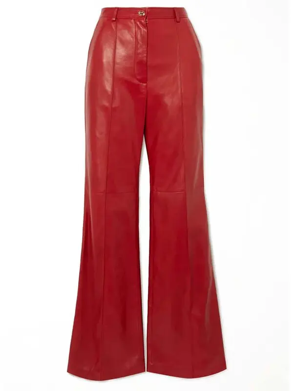 Gucci Leather Straight-leg Pants