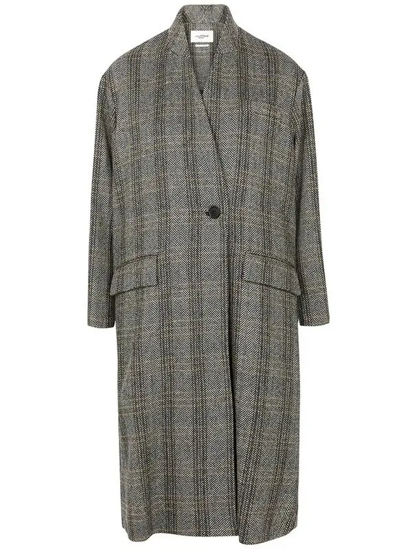Isabel Marant Henlo Checked Wool Coat
