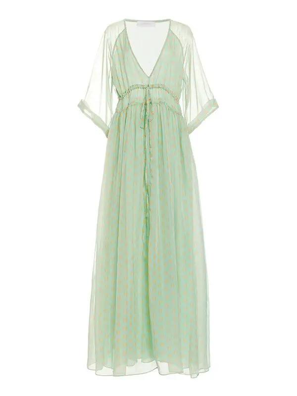Eywasouls Malibu Liliane Printed Double-layer Chiffon Dress