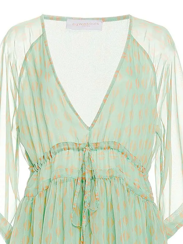 Eywasouls Malibu Liliane Printed Double-layer Chiffon Dress
